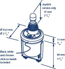 VETUS compact thruster panel with joystick, including time delay - VETUS