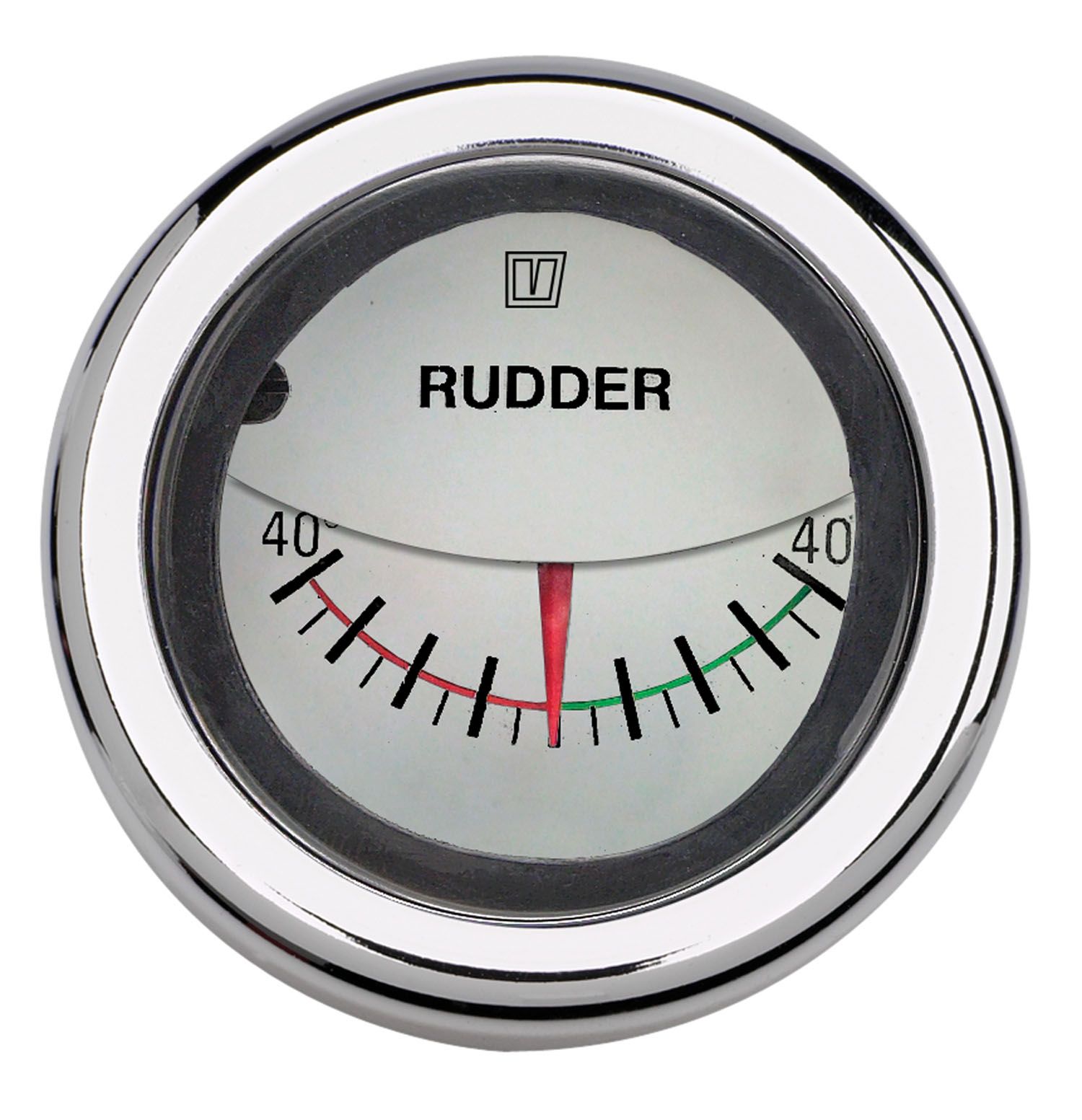 VETUS rudder position indicator, white, 12/24 V, cut-out size 52mm - VETUS