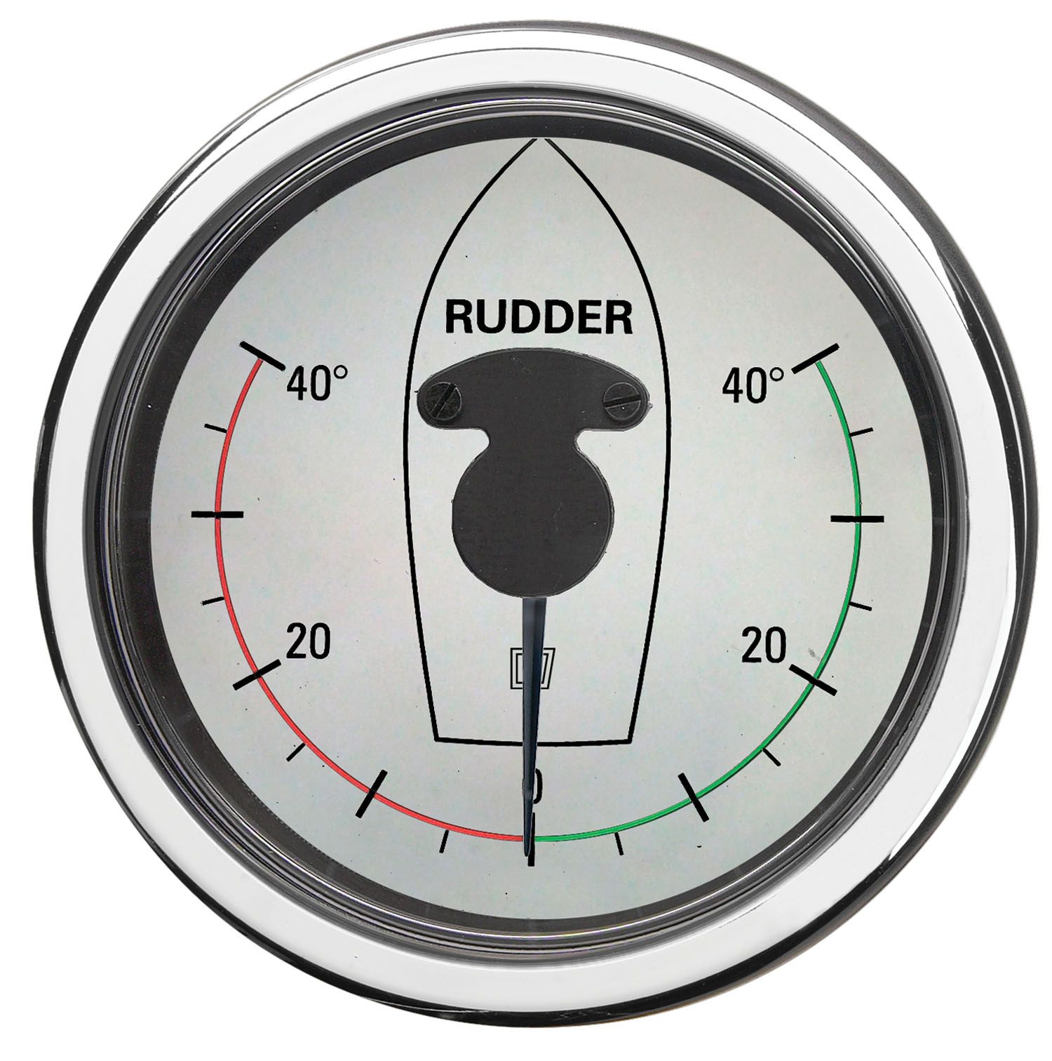 VETUS rudder position indicator, white, 12/24 V, cut-out size 107mm - VETUS