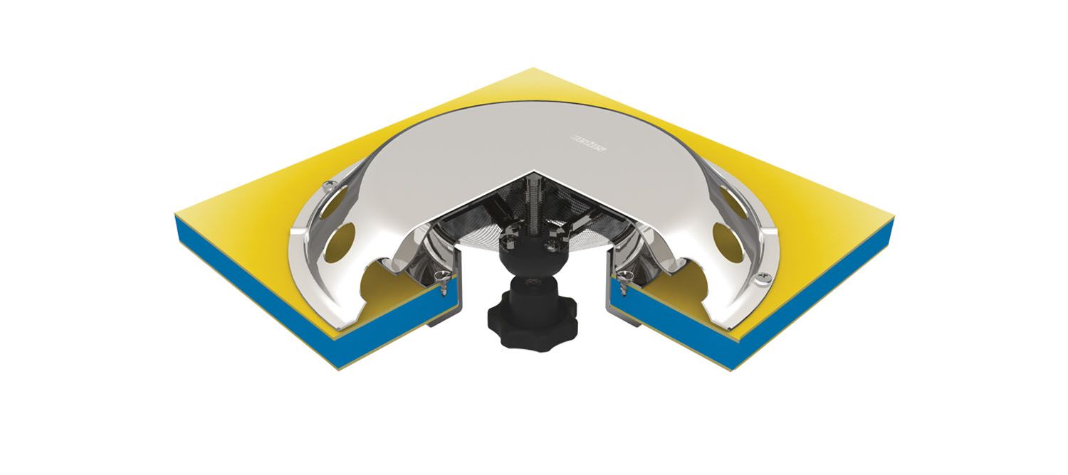 VETUS closable deck ventilator UFO2, SS, incl. plastic trim ring - VETUS