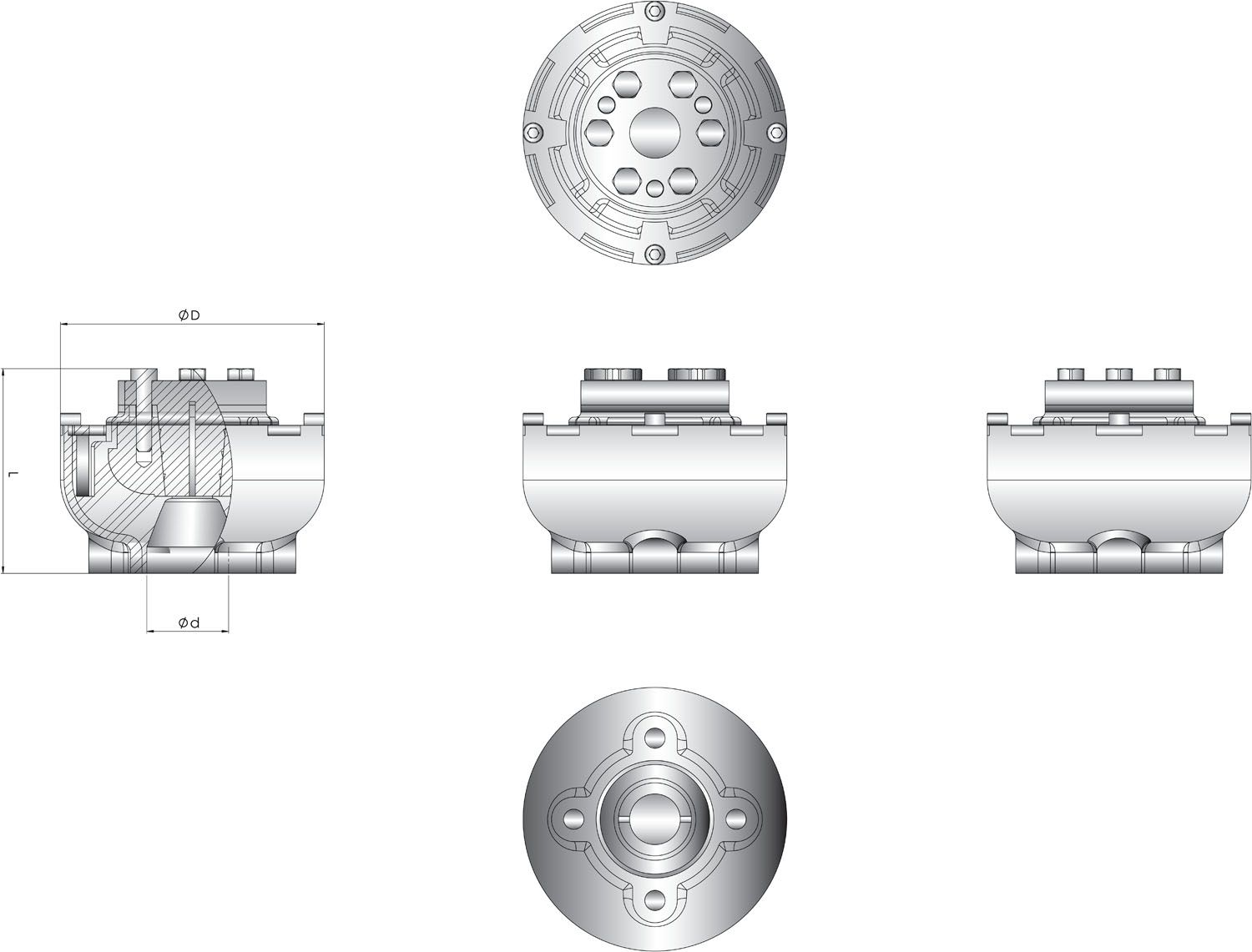 VETUS flexible coupling UNIFLEX 13, shaft 30 mm, incl. 4” connection ...